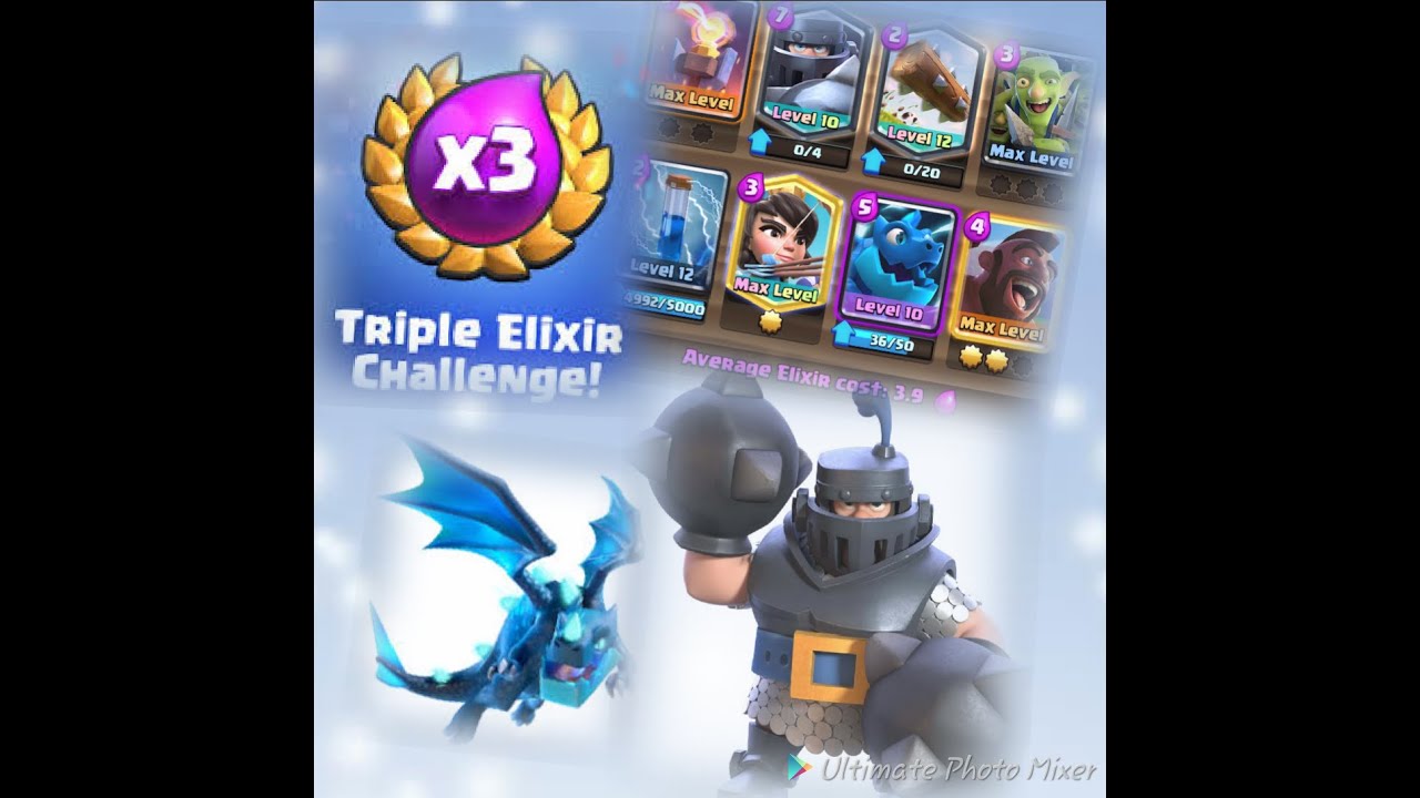 Double elixr, Triple elixr challenge | Invincible deck | Straight wins ...
