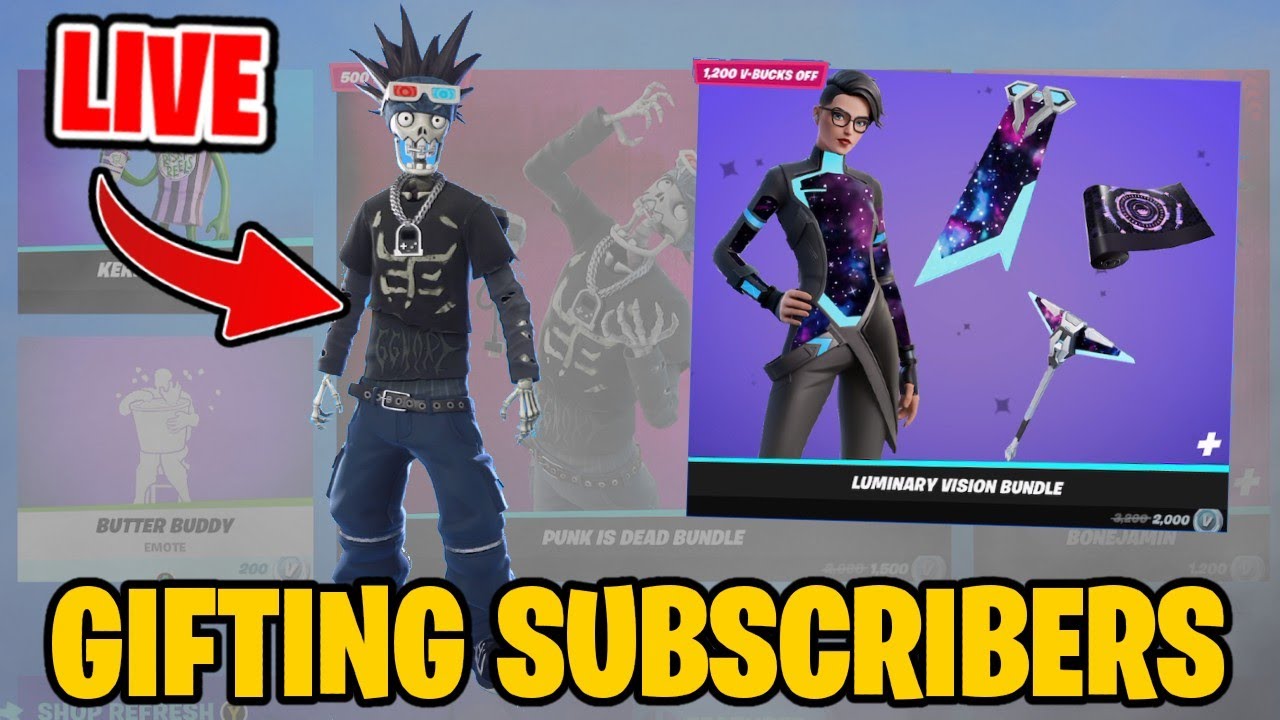 Gifting Subscribers The "VERITY" Skin In Fortnite #live #fortnitemares ...