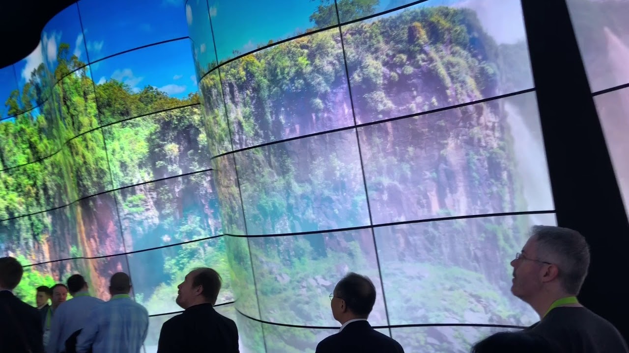 Walk through LG’s Incredible OLED TV Canyon | CES 2018 - YouTube