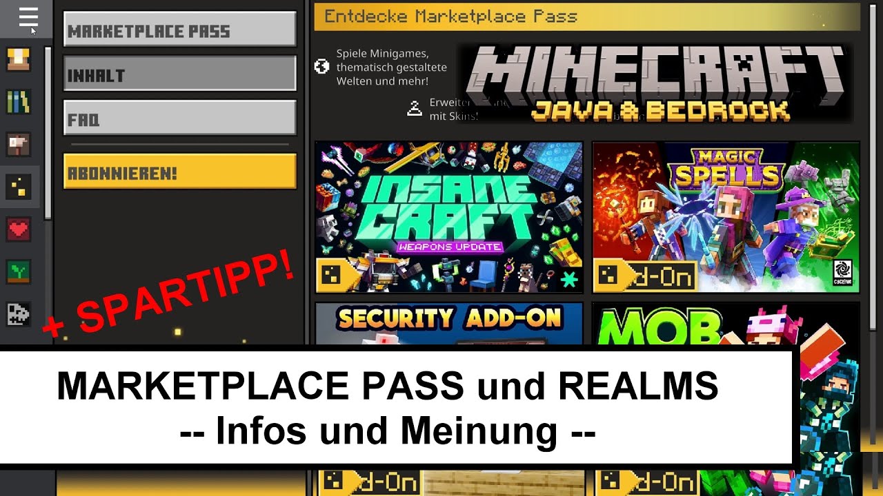 Lohnt der MARKETPLACE PASS für Minecraft? - Übersicht: Marketplace ...