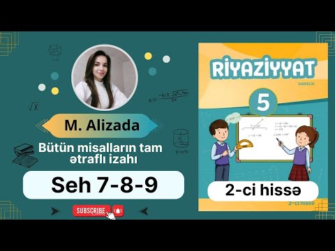 5ci sinif Riyaziyyat seh 7-8-9  ( 2-ci hisse )