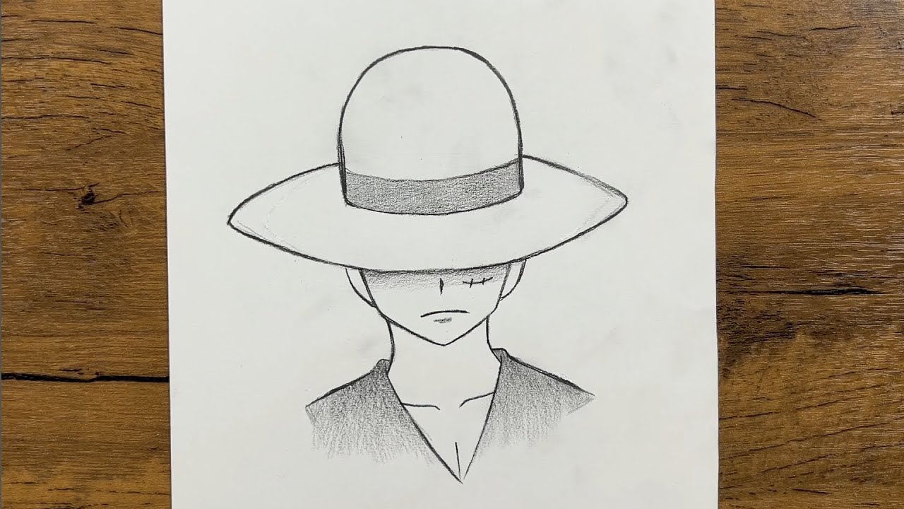 Easy luffy drawing for beginners | How to draw Monkey D. Luffy step-by ...