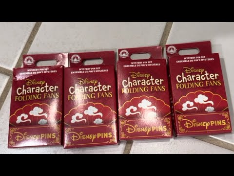 Disney Character Folding Fan Mystery Boxes - YouTube