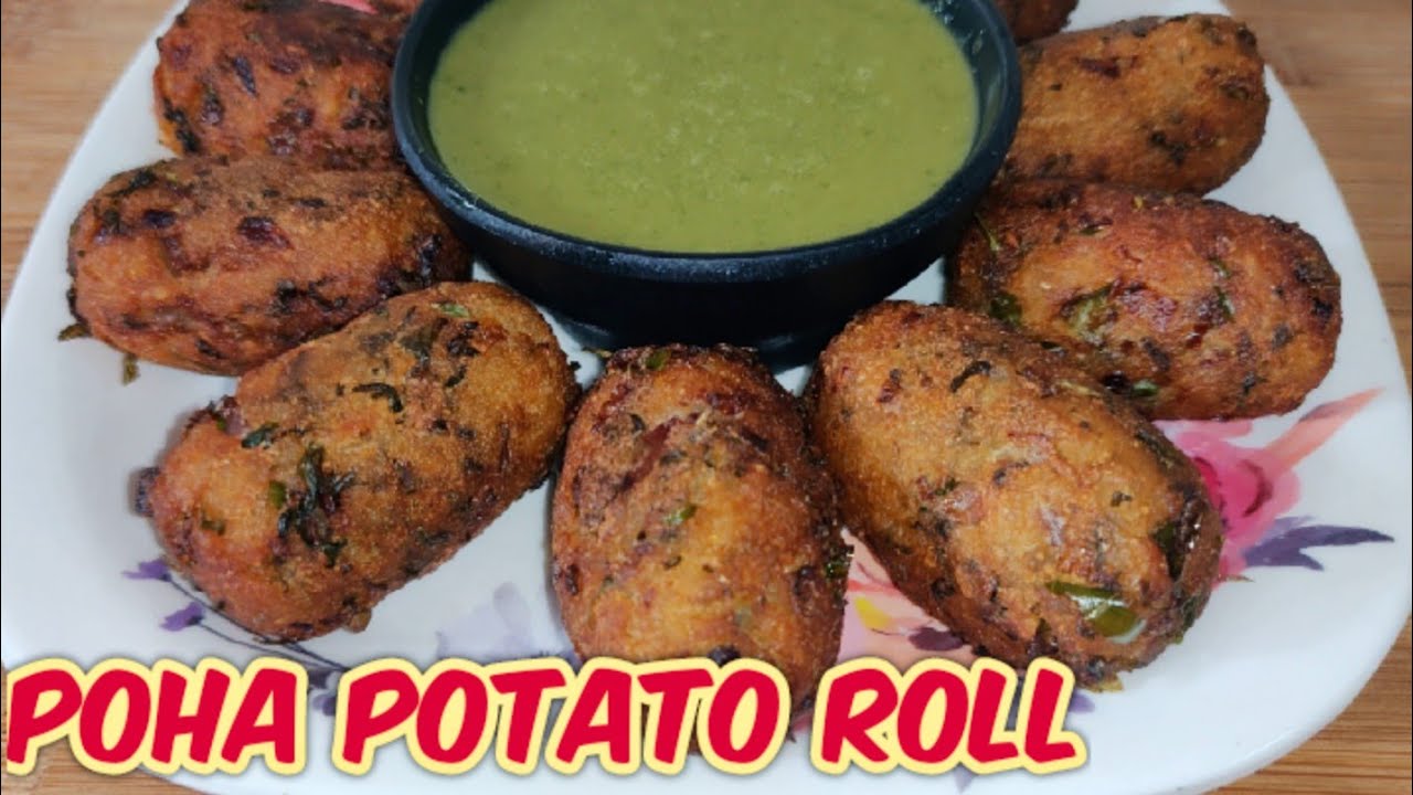 Poha Potato Rolls | Breakfast Recipe | पोहा आलू से बनाए टेस्टी व चटपटा ...