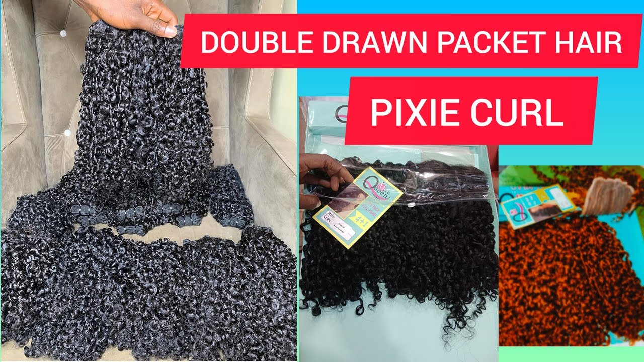 Pixel Curl Packet hair| Double Drawn #curlywig #curlybundles - YouTube