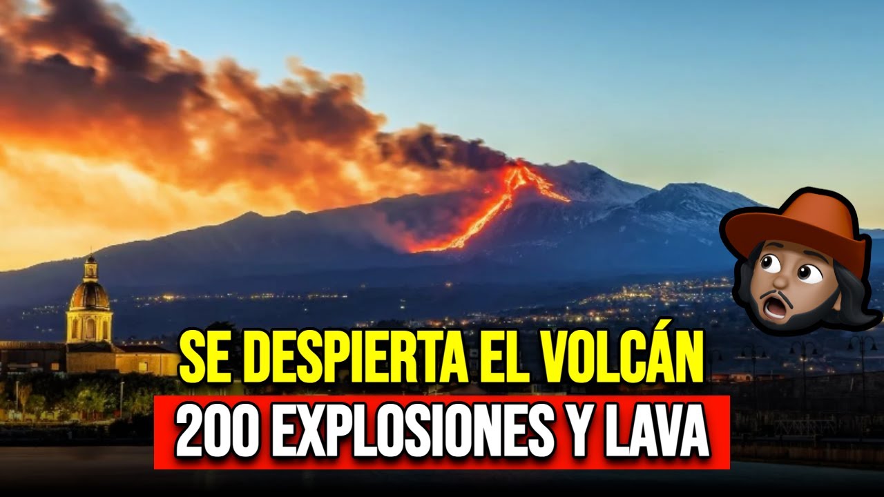 Hace instantes, más de 200 explosiones en el volcán - YouTube