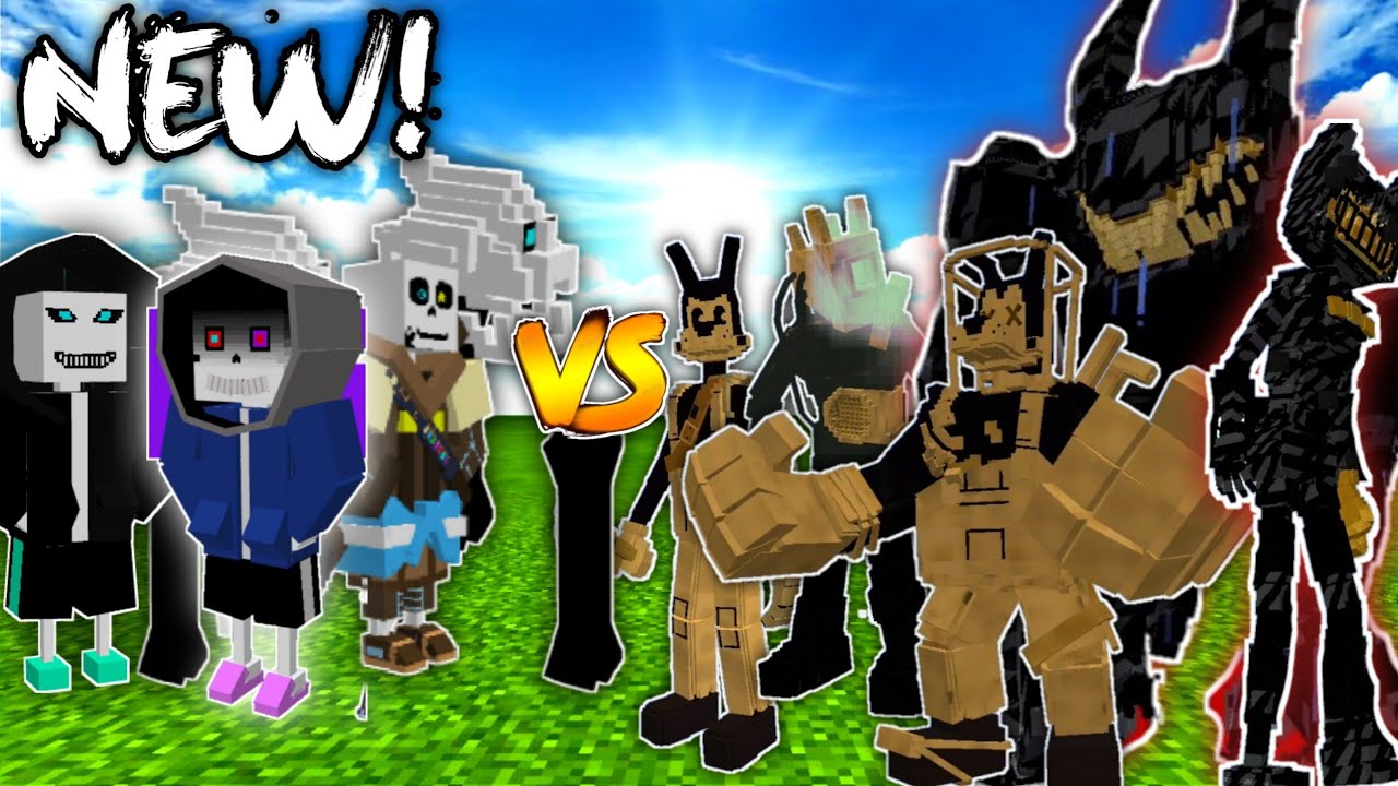 BEAST BENDY vs INK SANS V3 , DUST SANS V4 , XANS V4(Undertale Team ...
