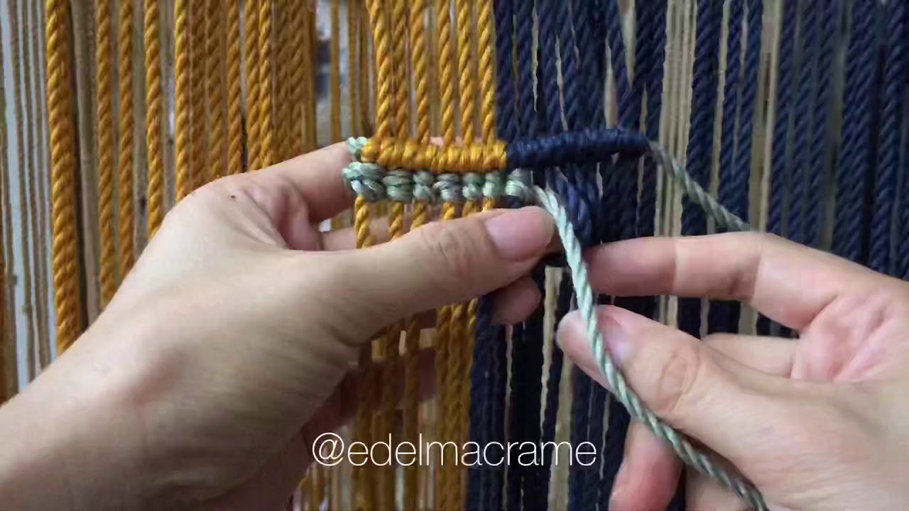how to half hitch knot macrame - YouTube