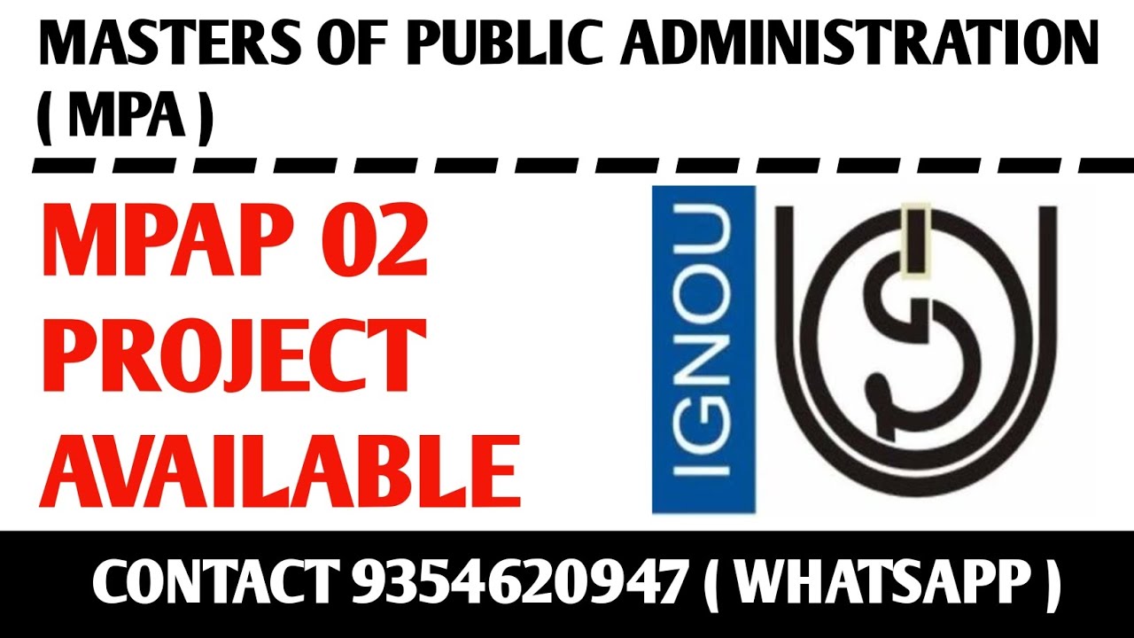 MPAP 02 Ignou Project / Ignou MPA Project submission / MPAP 02 Project ...