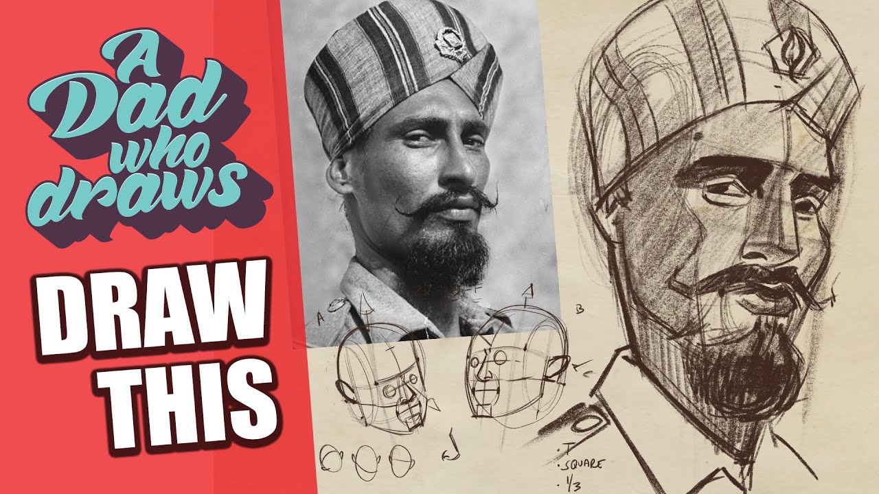 Easy Drawing Tutorial: How to Draw an Eastern Man Step by Step - YouTube