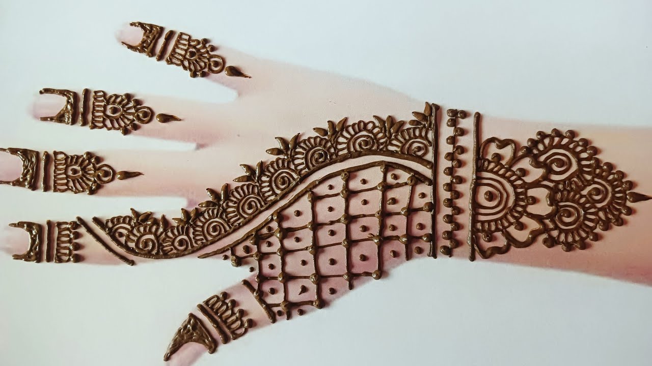 beautiful easy back side mehndi designs/ back side mehndi designs ...