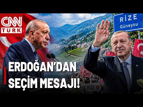 Erdoğan Rize'de İlk Kez Seçim Mesajı Verdi, \