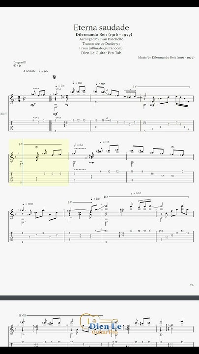 Eterna Saudade (Dilermando Reis) for Classical Guitar - YouTube