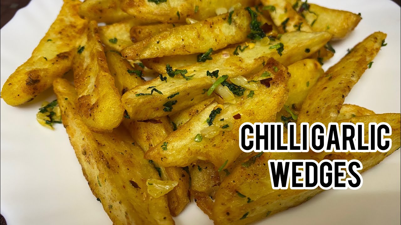 CHILLI GARLIC WEDGES 🥔 | POTATO WEDGES RECIPE | EASY POTATO SNACK ...