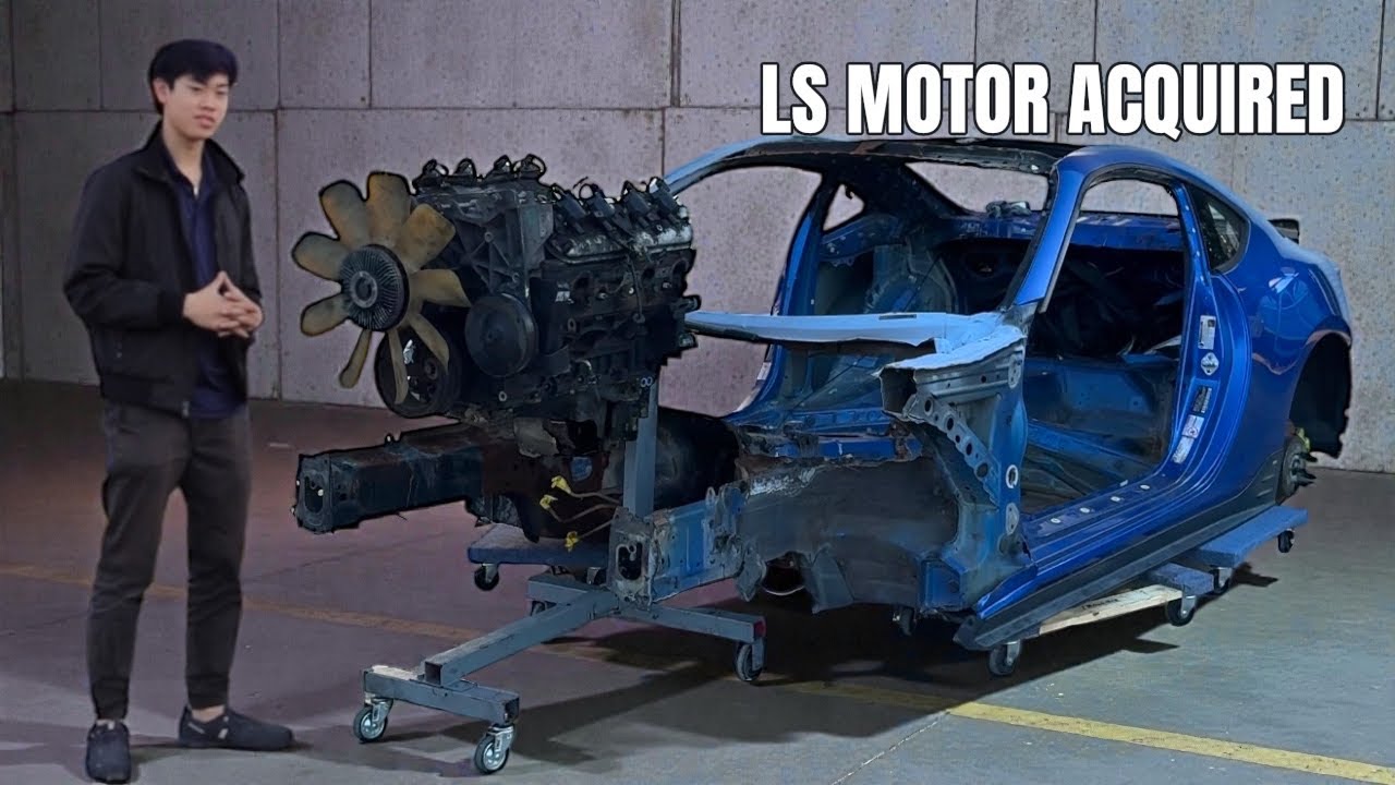 WE GOT A LS ENGINE FOR OUR BURNT BRZ! - YouTube