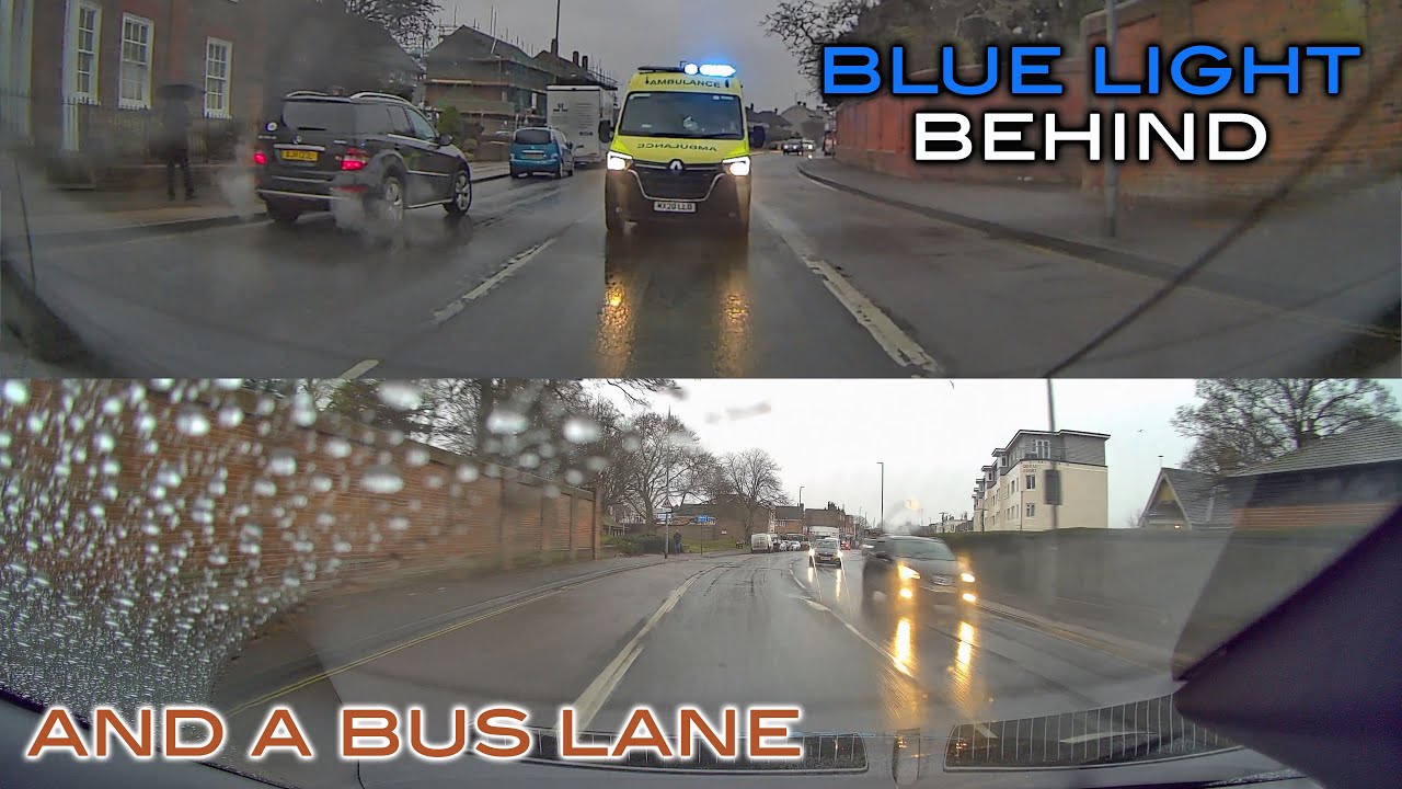 Blue Light Behind and a Bus Lane - YouTube