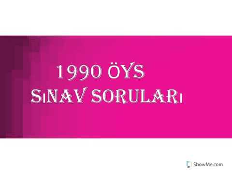 1990 ÖYS Çıkmış Sınav Soruları