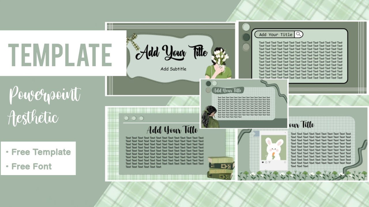 PART #12 | TEMPLATE PPT AESTHETIC | FREE TEMPLATE & FONT | FREE ...