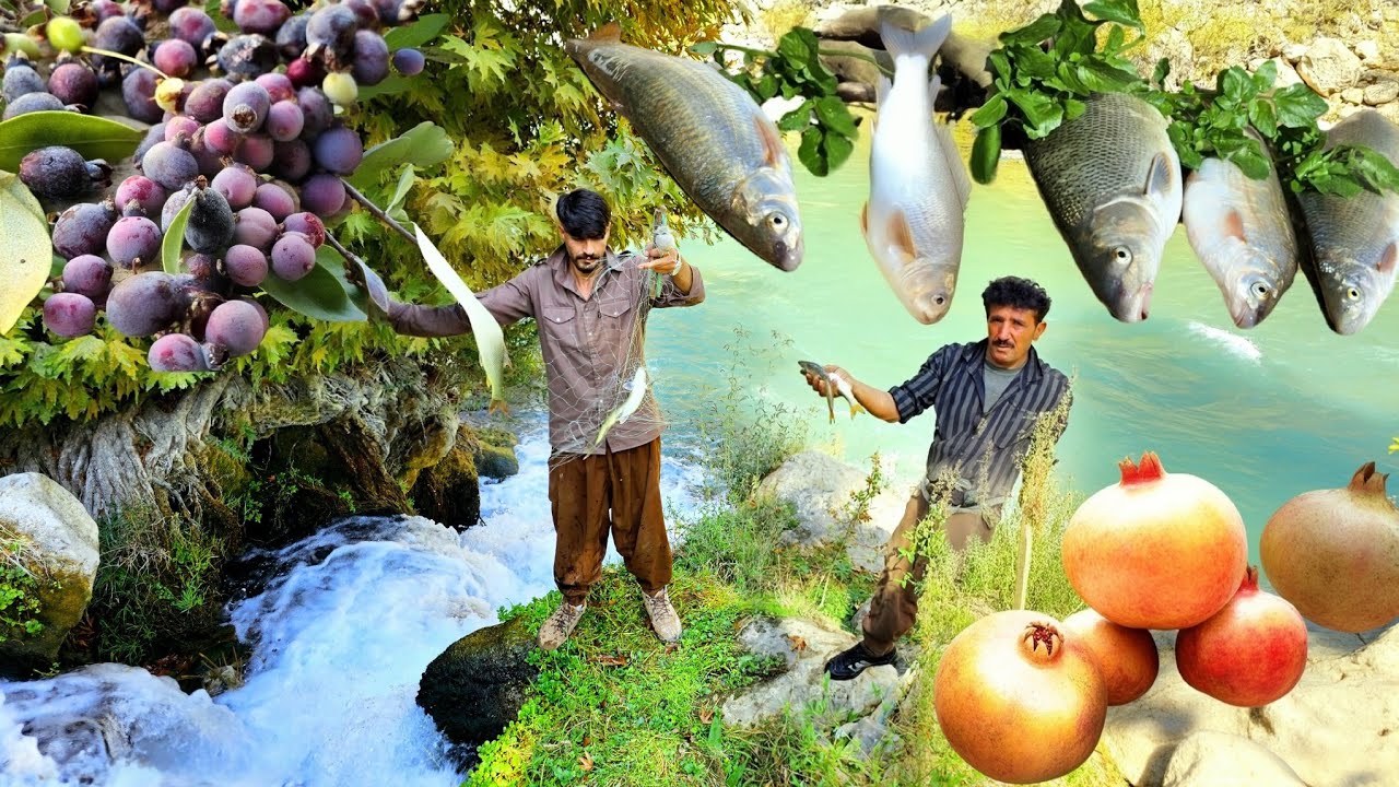 Nomadic life along the Khersan River | Fishing and cooking in the ...