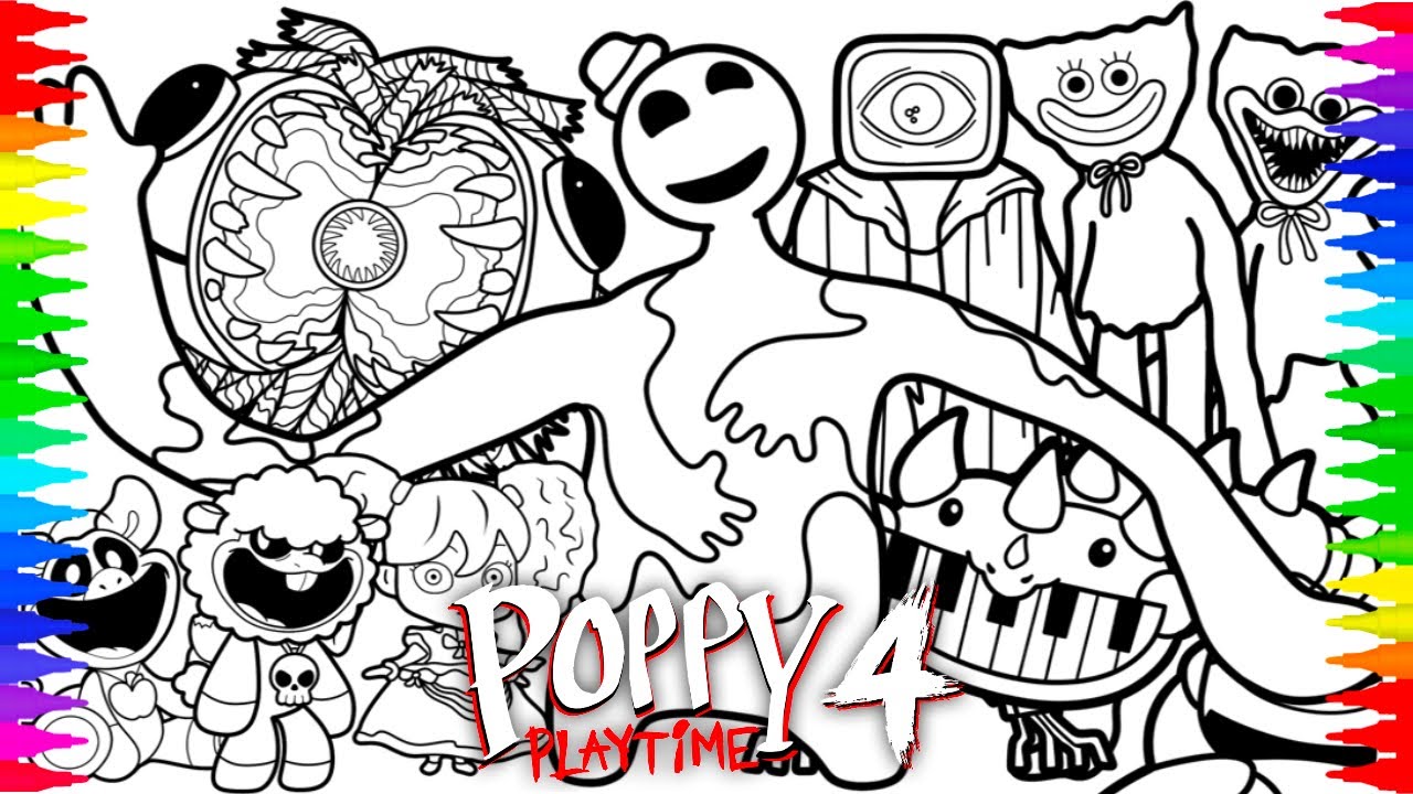 Poppy Playtime Chapter 4 New Big Coloring Pages | How to Color All New ...