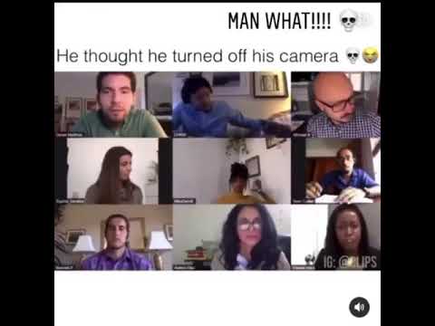 Guy accidentally leaves his camera on and masterbates during online ...