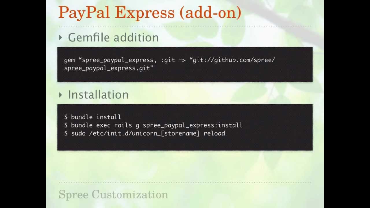 Spree Tutorial Sample - YouTube
