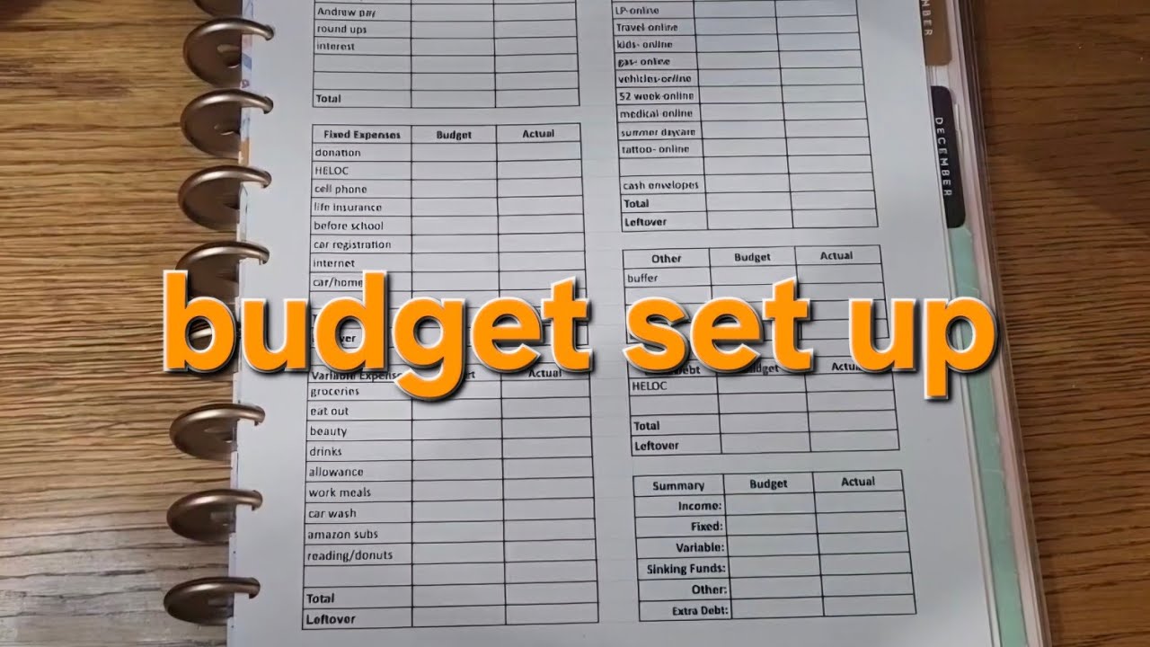 Paycheck Budget Set Up | Zero Based Budgeting - YouTube