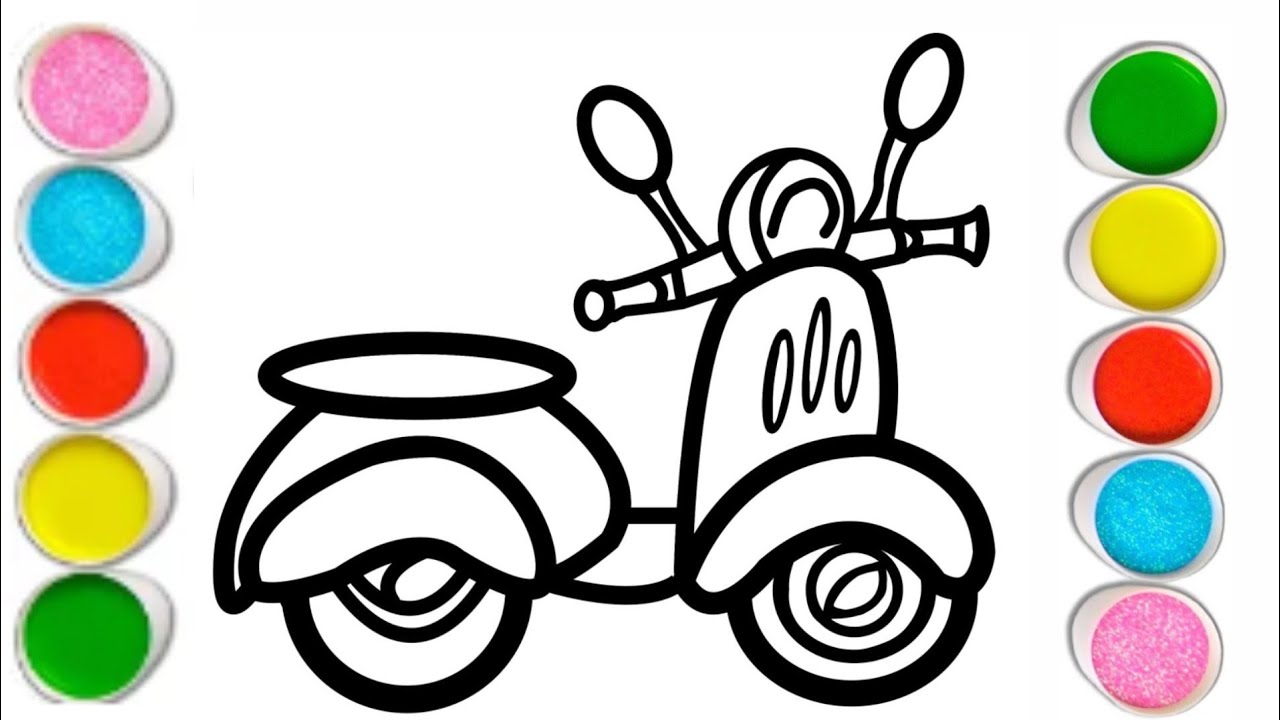 How to Draw a Scooty | Step by Step Drawing | Art for Kids - YouTube