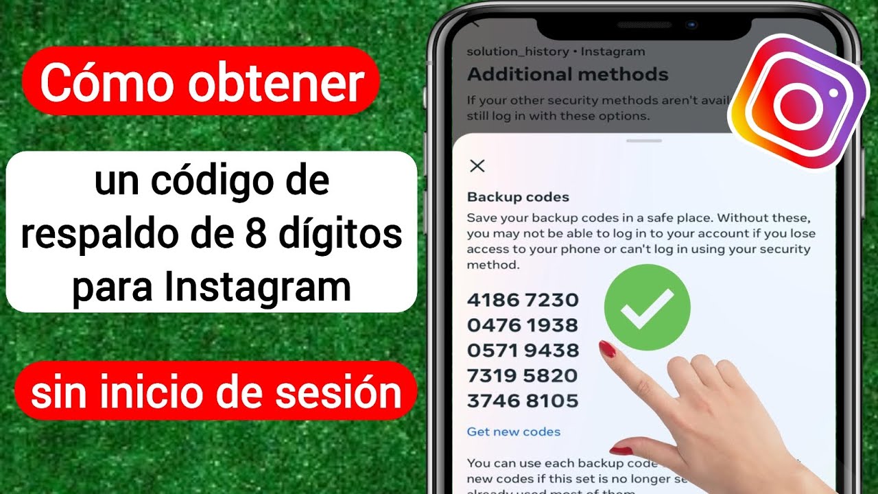 Cómo obtener un código de respaldo de 8 dígitos para Instagram 2023 ...