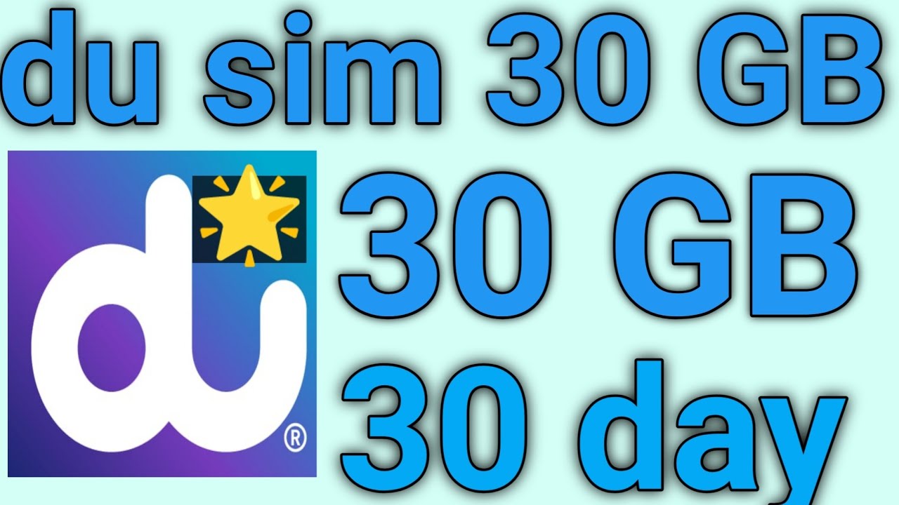 How To Get 30 GB data in du sim Card | du Sim Card 30 GB internet ...
