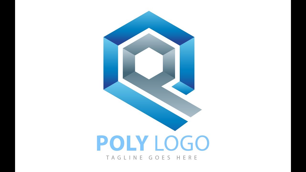 Illustrator: poly logo design - YouTube