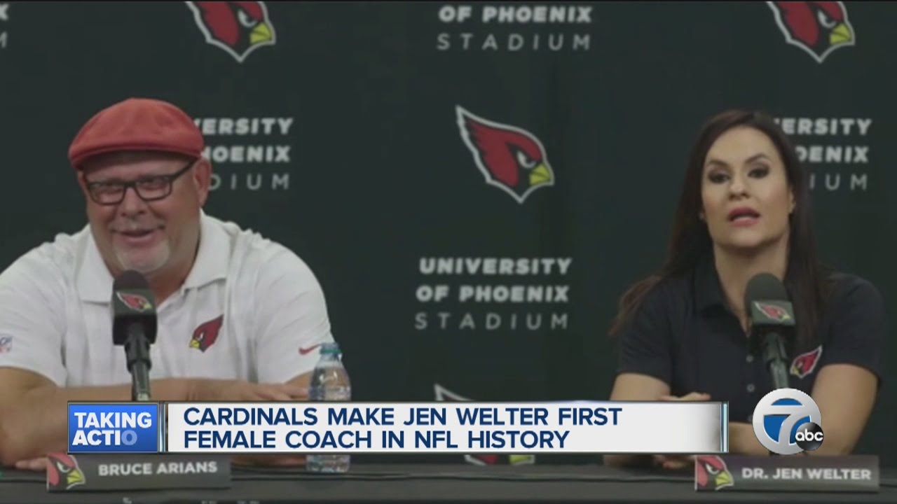 Cardinals make Jen Welter first female coach in NFL History - YouTube
