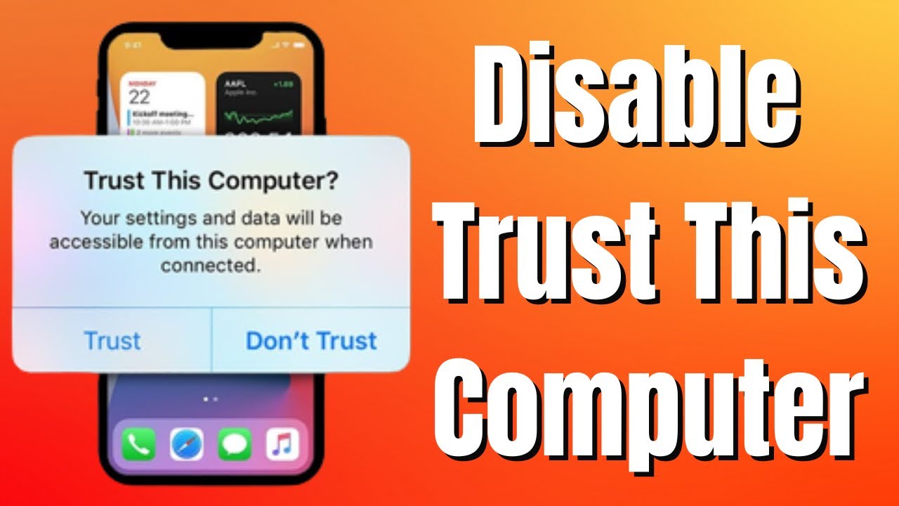 How To Disable Trust This Computer on iOS | Revoke Trust This Computer ...