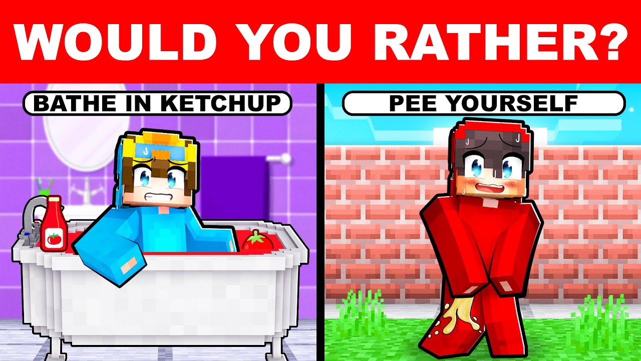 Minecraft But EXTREME WOULD YOU RATHER! - YouTube