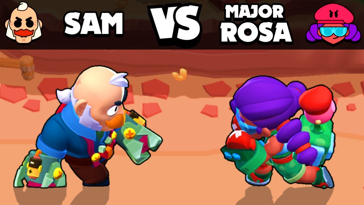 SAM vs MAJOR ROSA | 1 vs 1 | Brawl Stars - YouTube