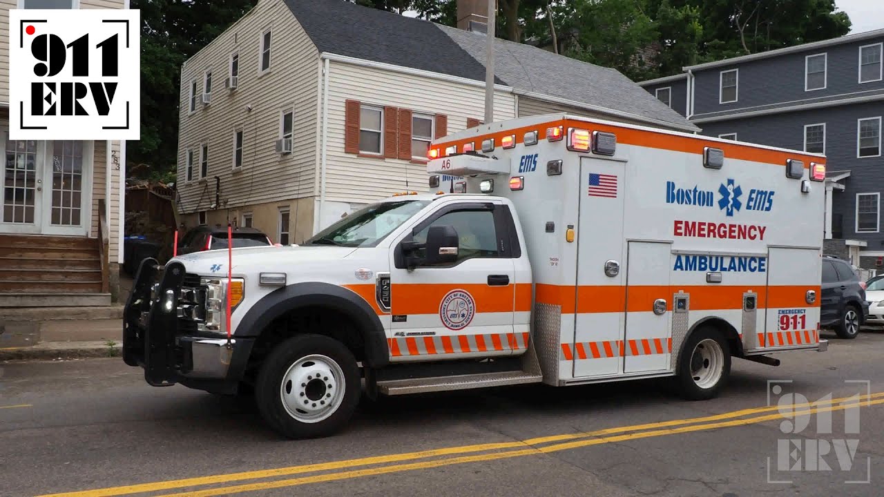 Boston EMS Ambulance 6 Responding - YouTube
