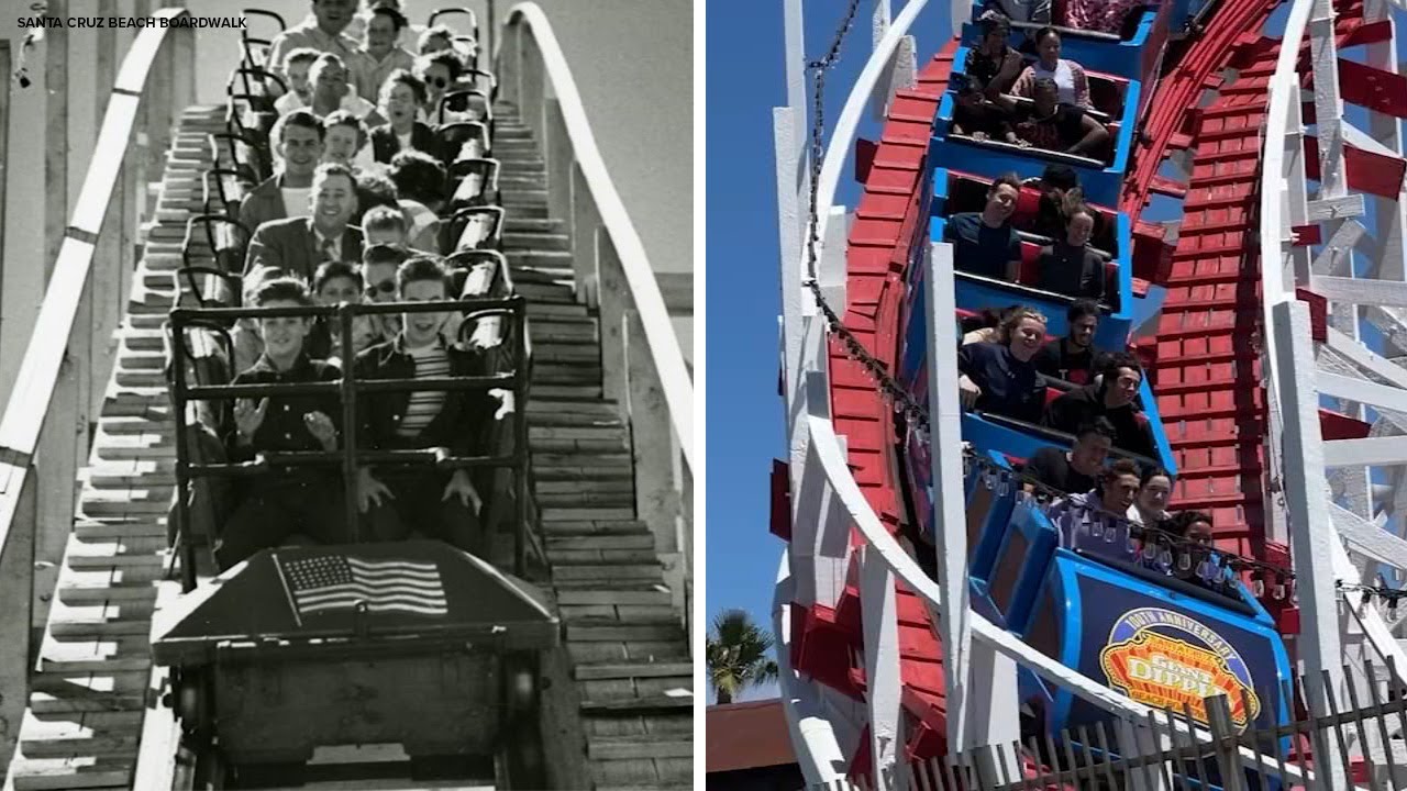 Santa Cruz Beach Boardwalk's Giant Dipper roller coaster celebrates ...