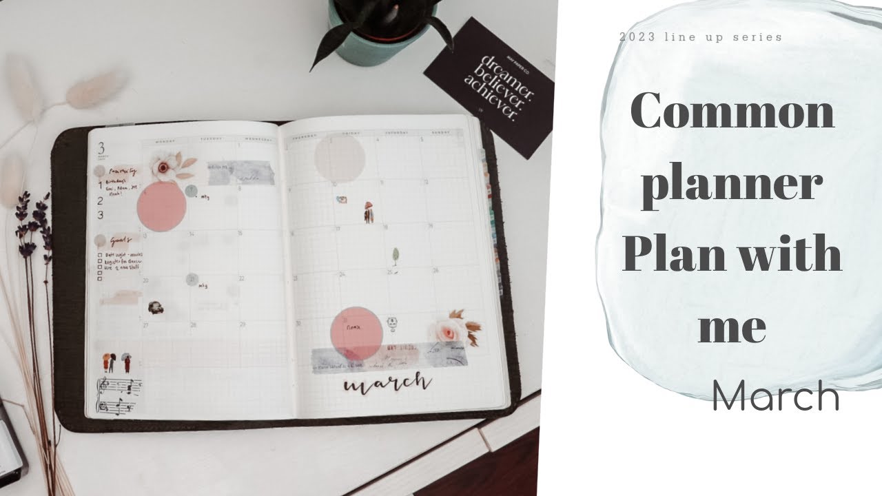 March Plan with me | Sterling Ink Common Planner - YouTube