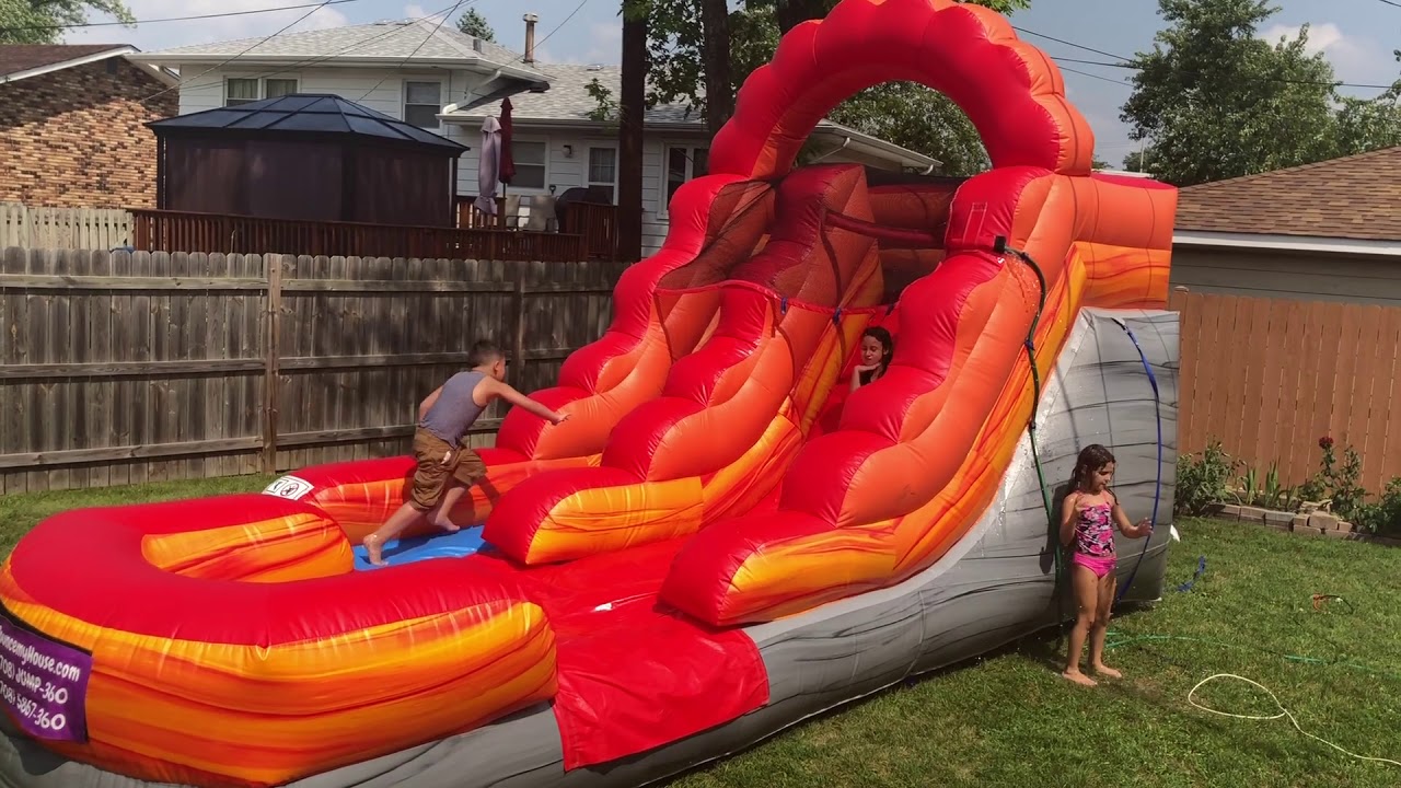 Fire Marble Water Slide - YouTube