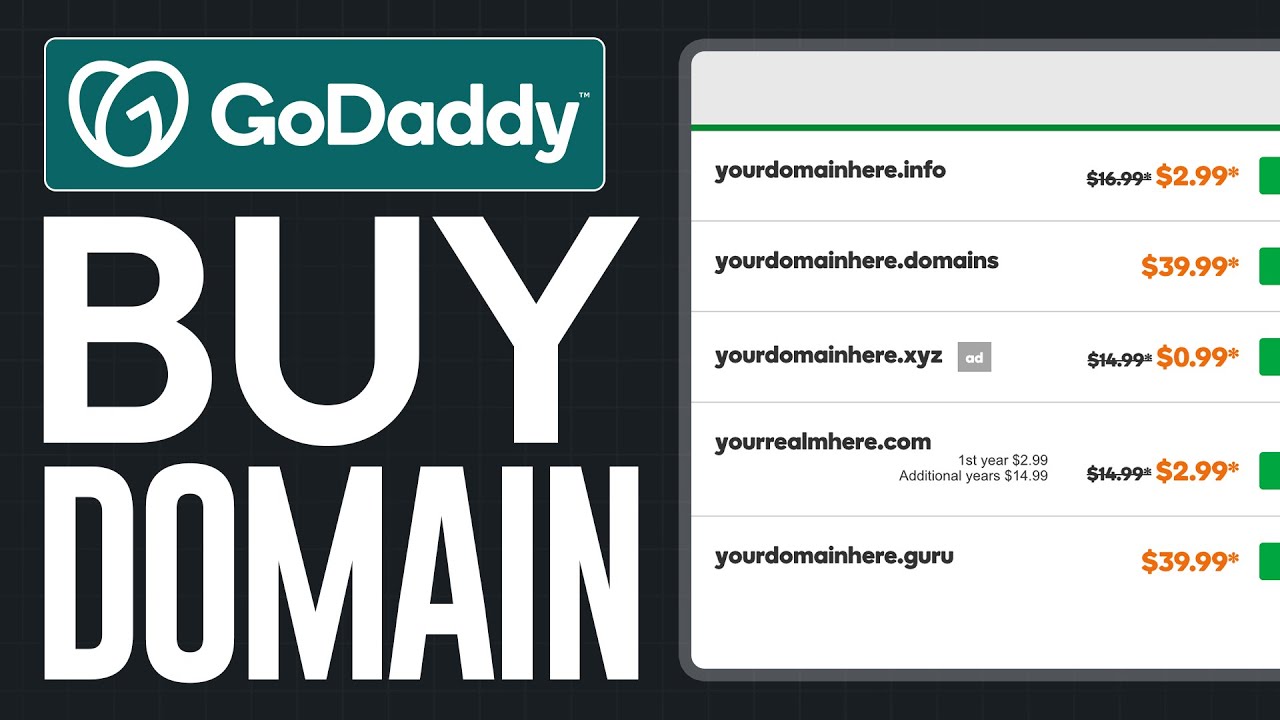 How to Buy a Domain on GoDaddy Domain | Step by Step - YouTube