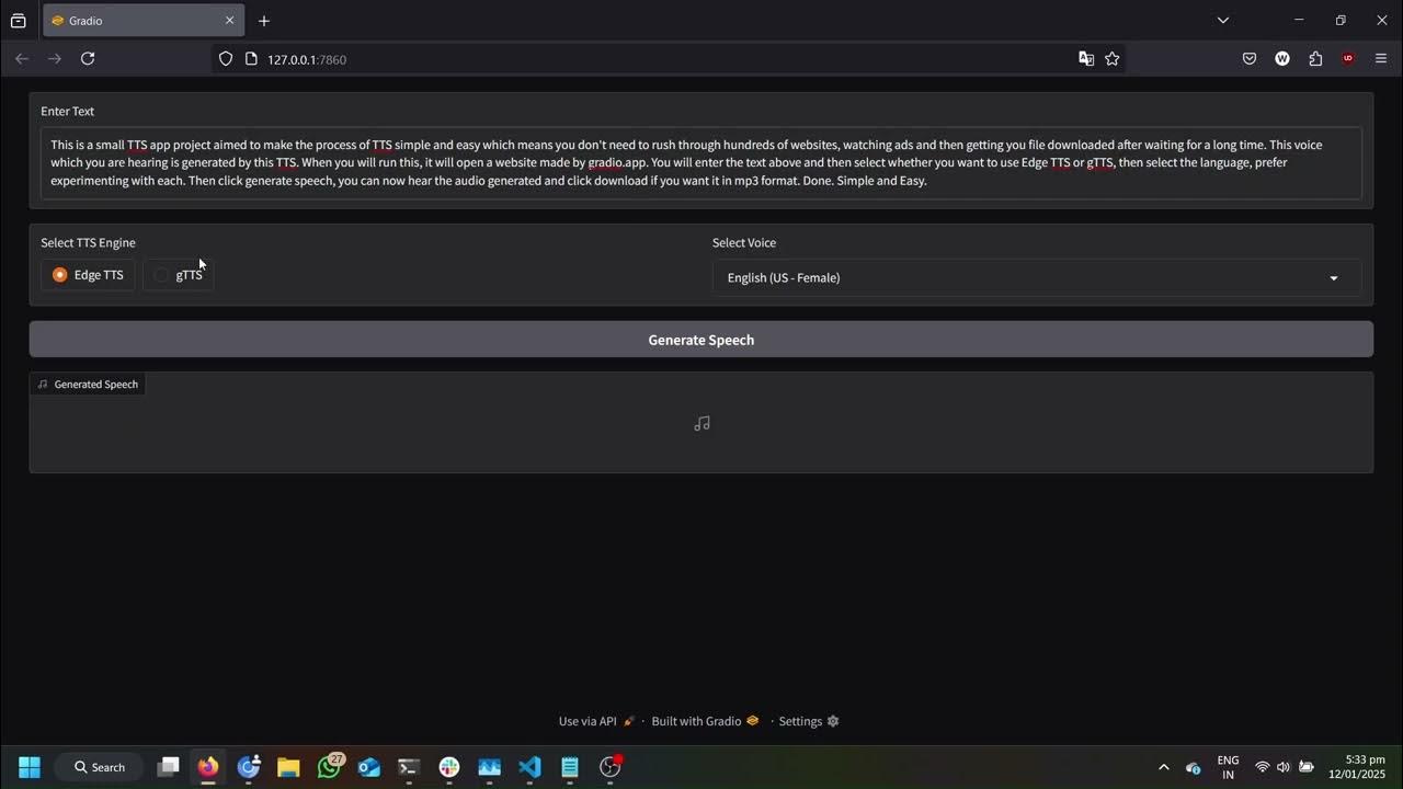 Simple TTS App | Python Project | Techy Man's Solutions - YouTube