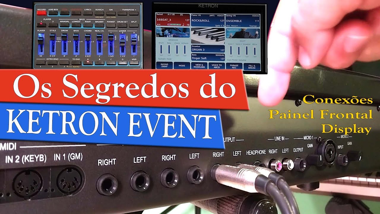 Os Segredos do KETRON EVENT (Botões, conexões, e display) - YouTube