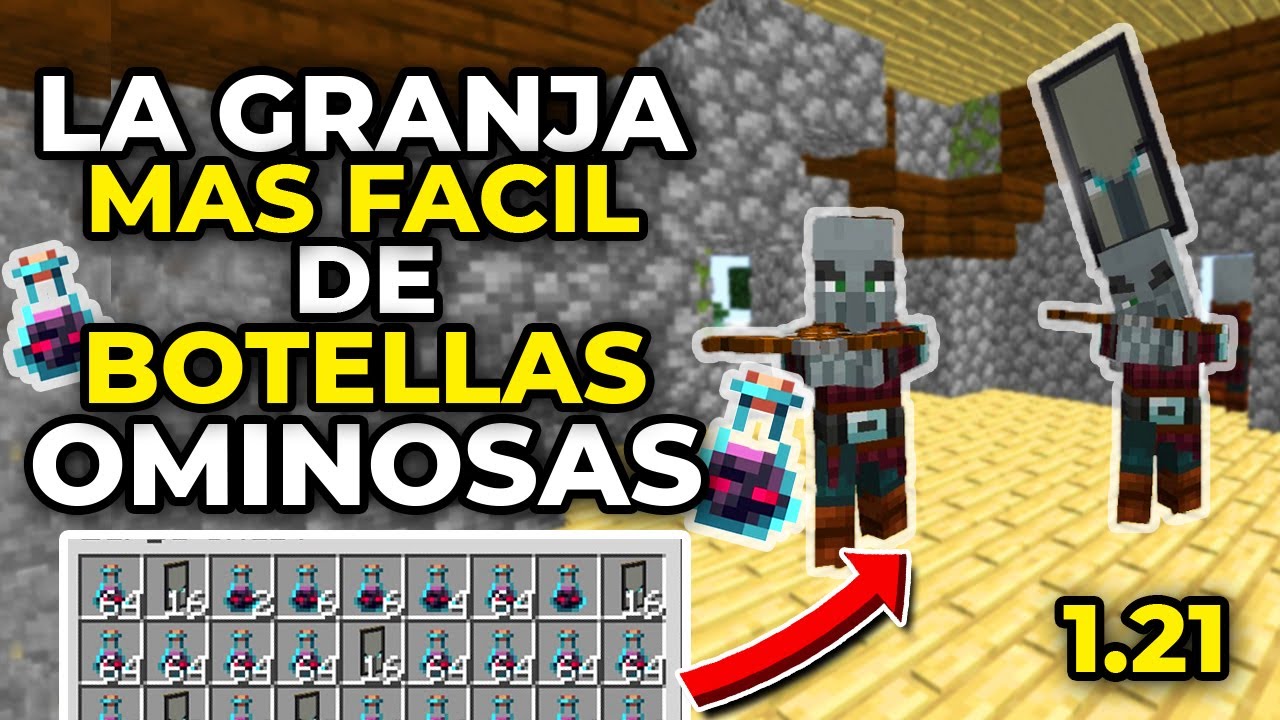 LA GRANJA más FACIL de BOTELLAS OMINOSAS | MINECRAFT 1.21 - YouTube