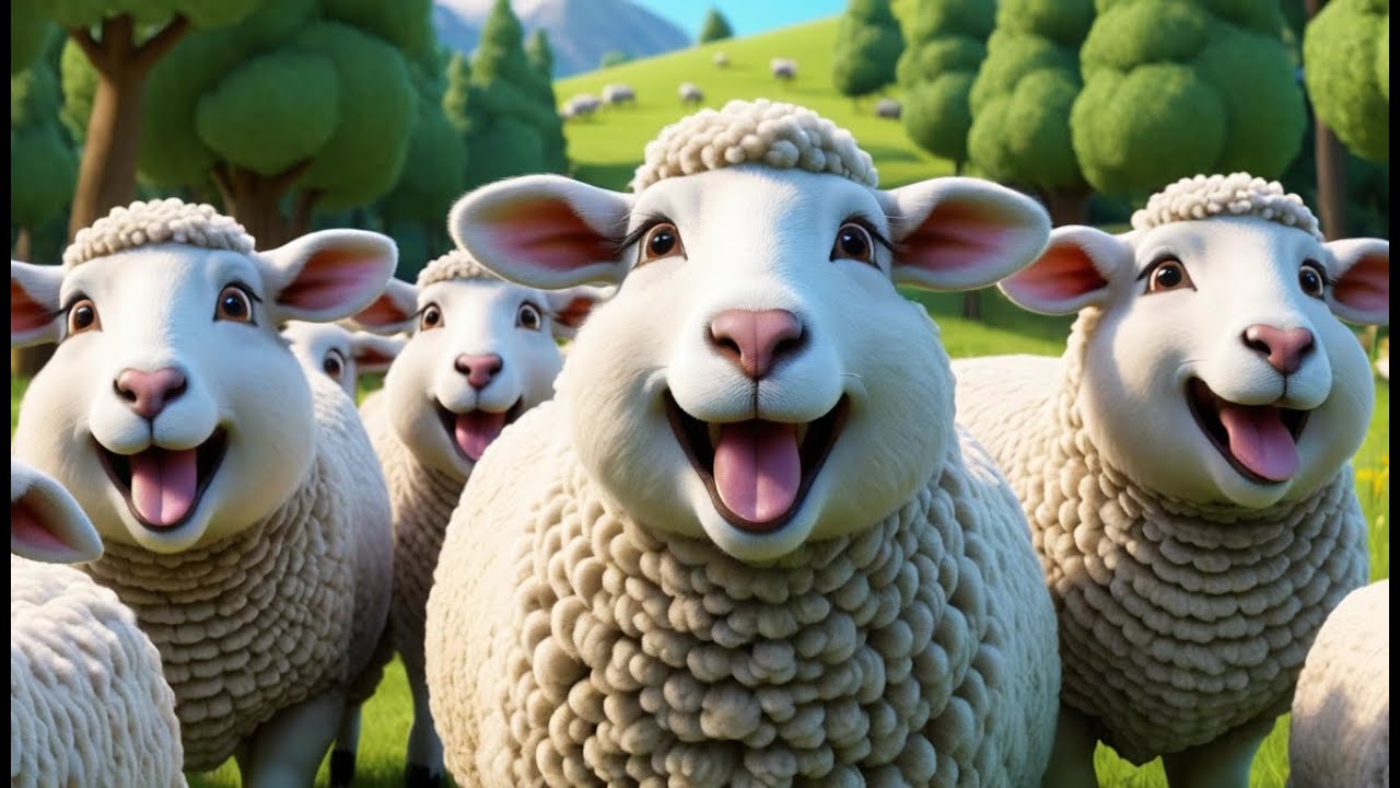 White Sheep, Fluffy and Fat | Cute Sheep Nursery Rhyme for Toddlers ...