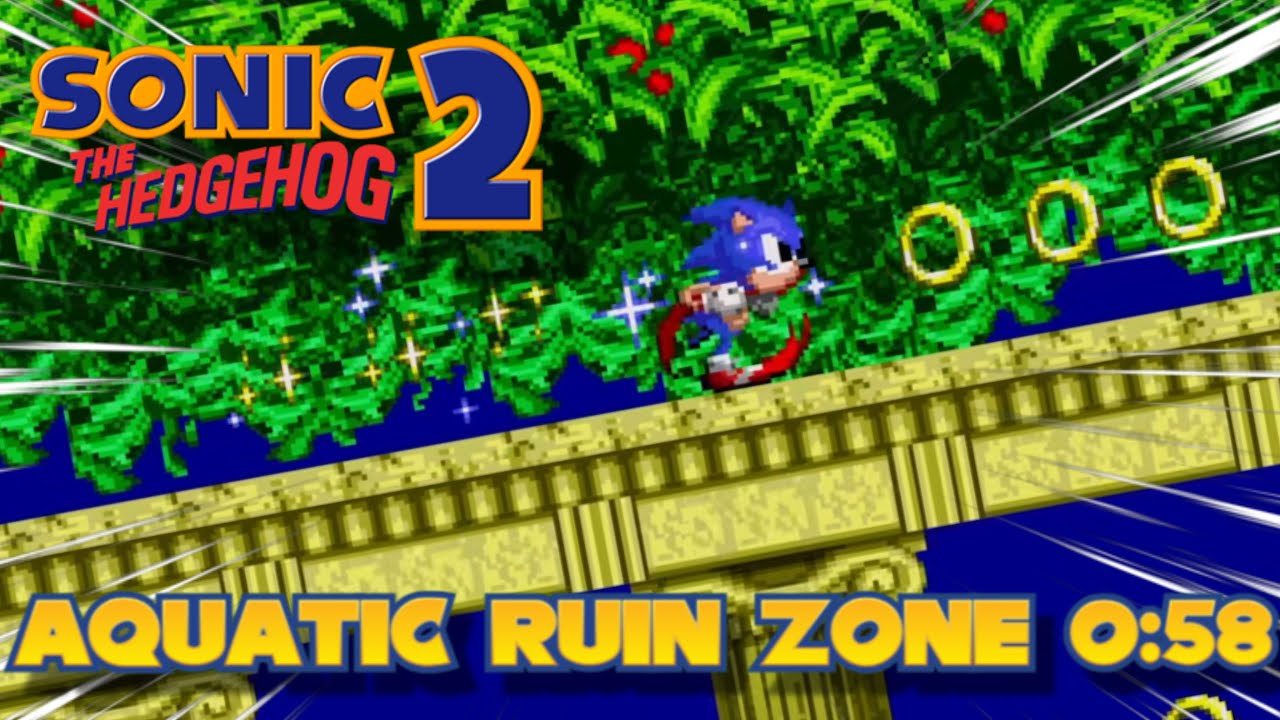 Sonic the Hedgehog 2 Absolute Aquatic Ruin Zone Act 2 SpeedRun (With ...