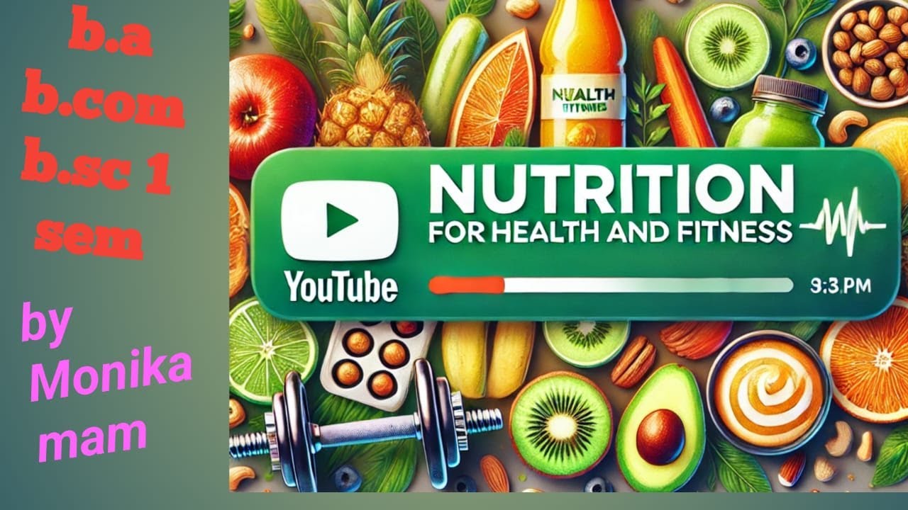 b.a,b.com,b.sc nutrition for health and fitness by Monika mam important question 2025 - YouTube