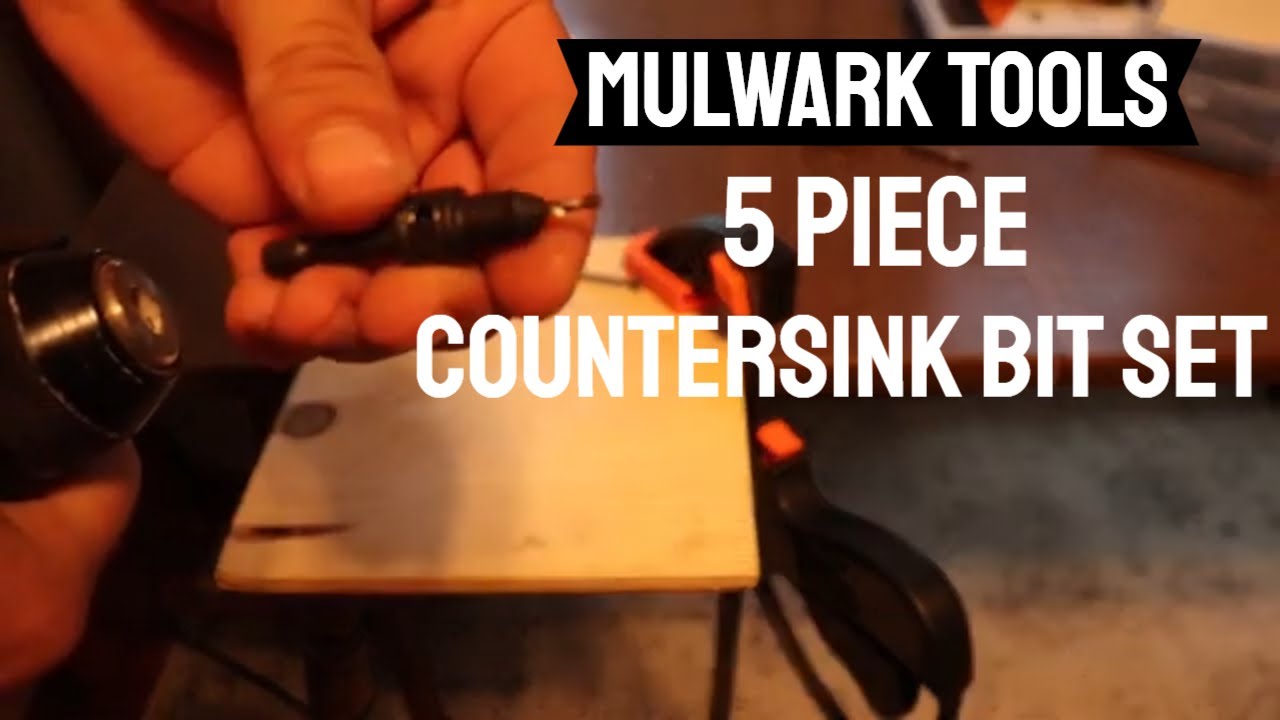 MulWark Tools 5 piece adjustable countersink drill bit set - YouTube