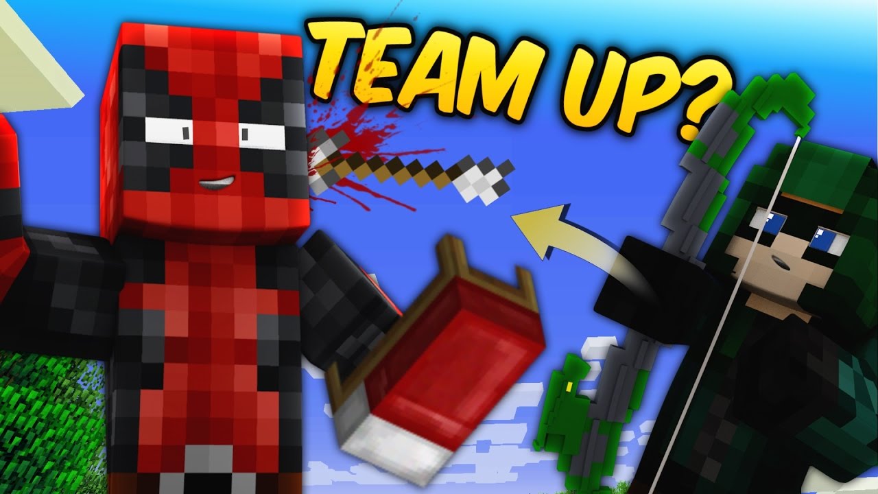 MINECRAFT HAWKEYE + DEADPOOL TEAM-UP! (Minecraft BedWars Roleplay) - YouTube