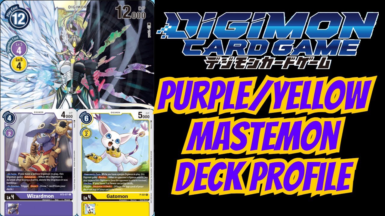 Digimon TCG BT4 Purple/Yellow Mastemon Deck Profile - YouTube