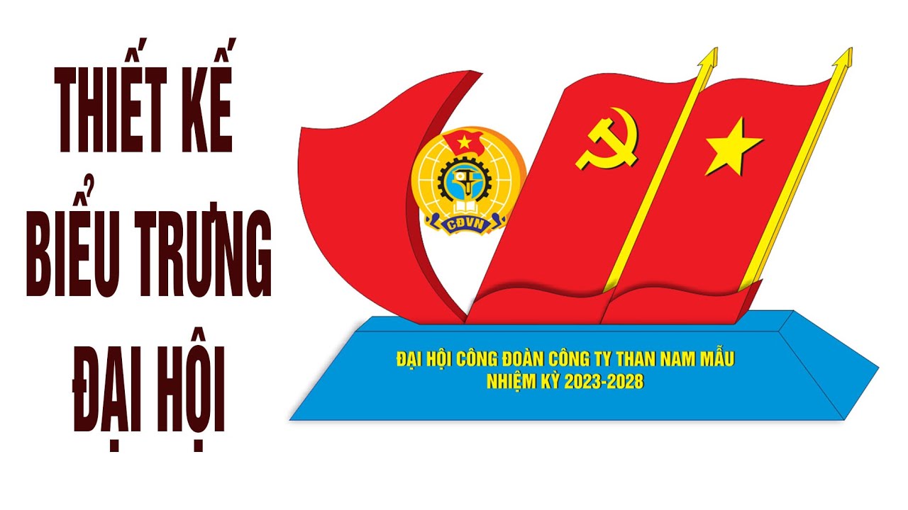 Thiết kế logo đại hội công đoàn độc đáo và sáng tạo cho sự kiện lớn